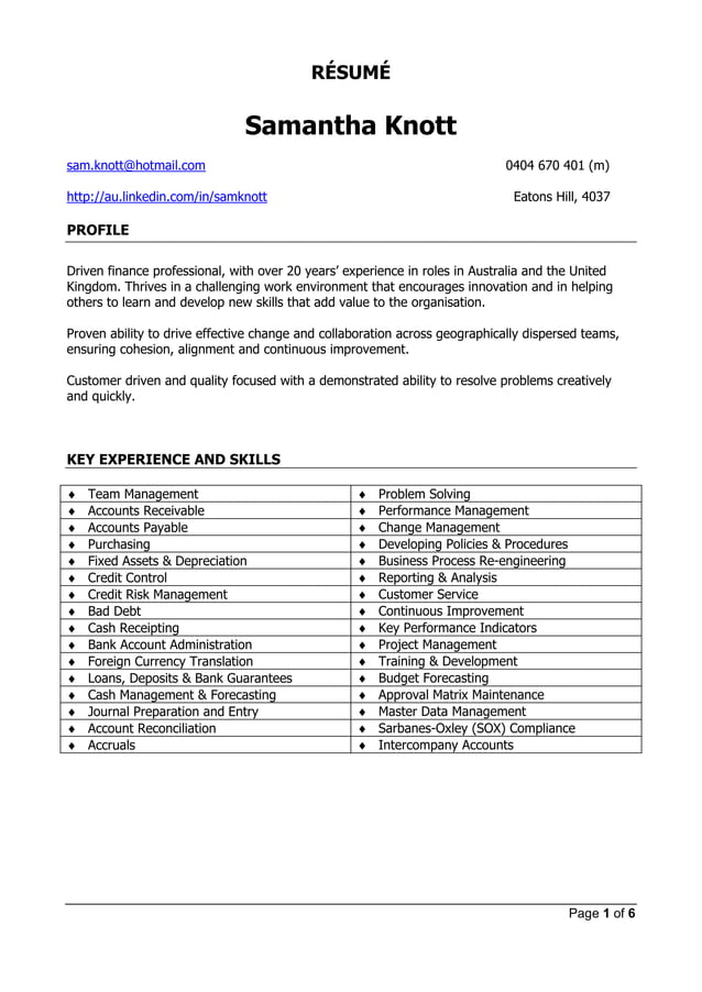 Samantha Knott Resume | PDF