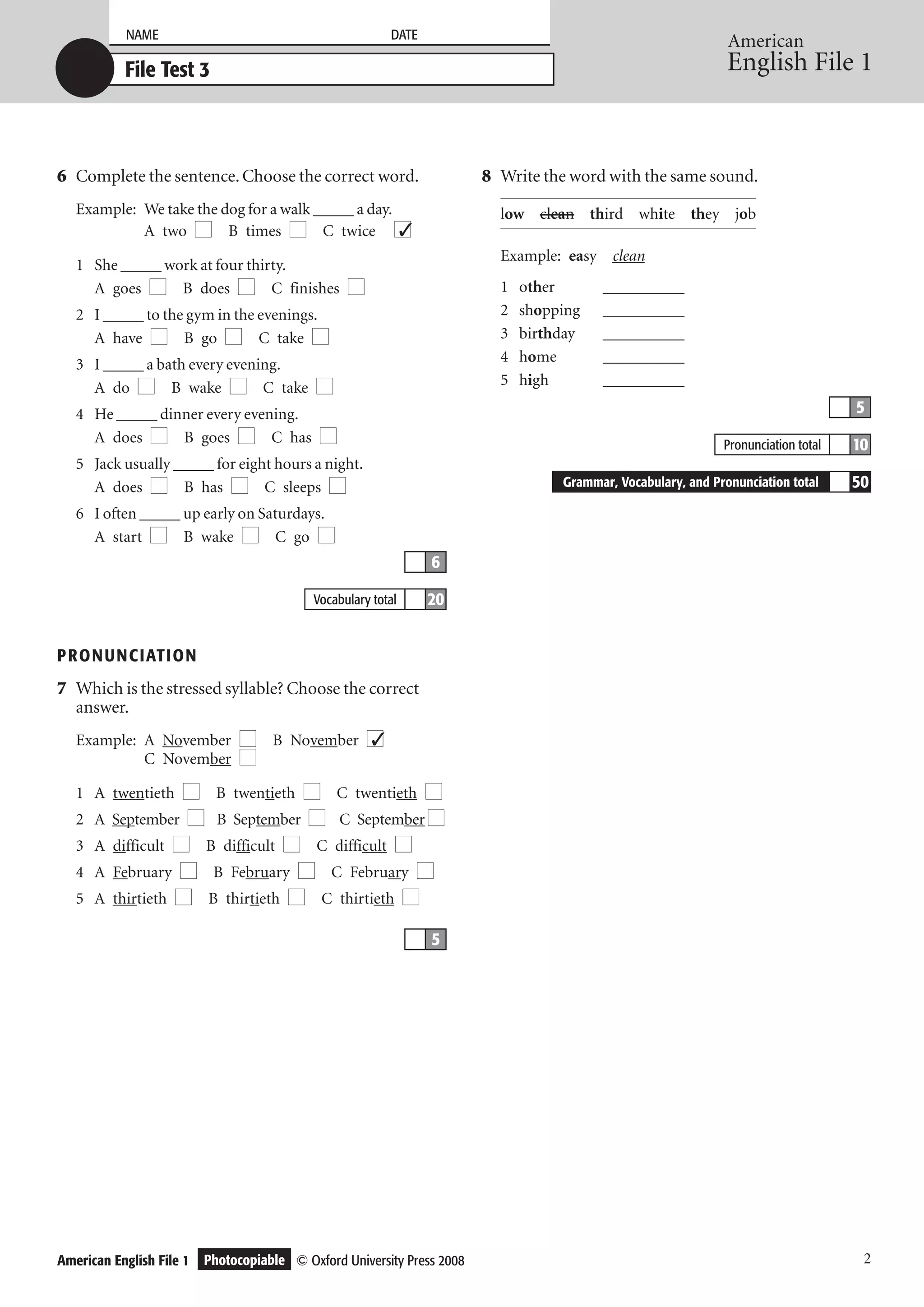 american english-1-file-test-3 | PDF