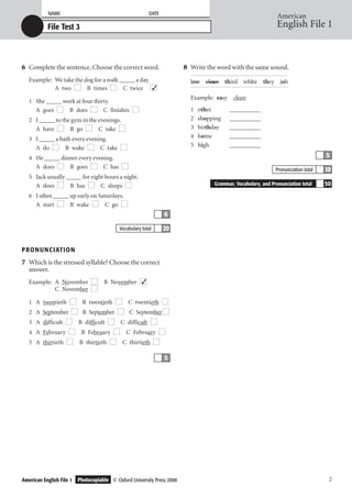 american english-1-file-test-3 | PDF