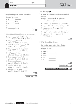 american english-1-file-test-4 | PDF