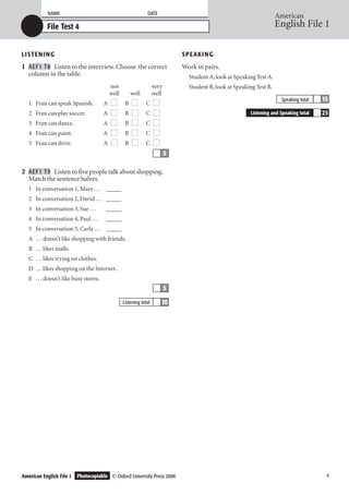 american english-1-file-test-4 | PDF