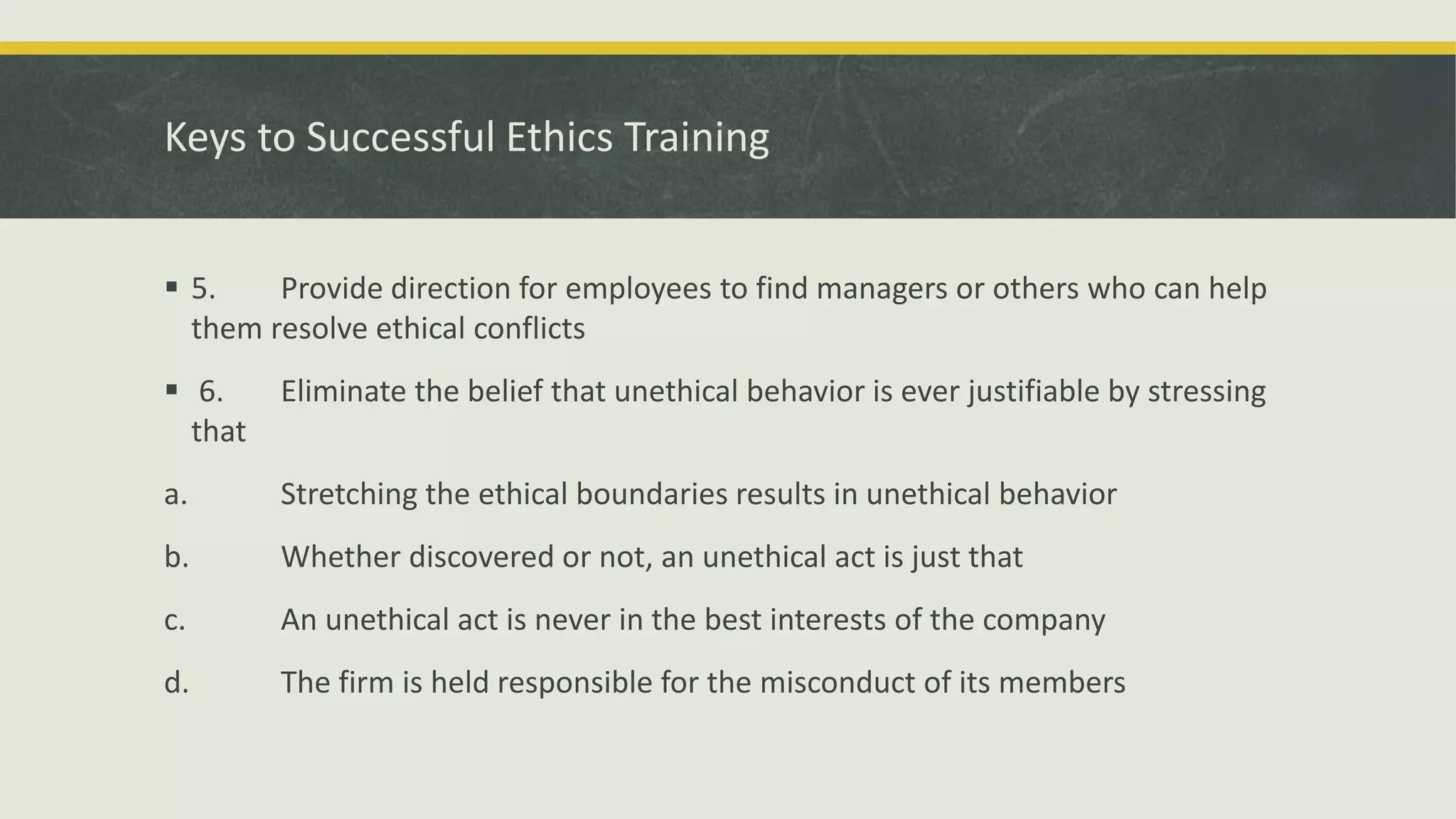 Developing an Effective Ethics Program | PPTX