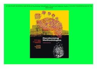 Kindle Decolonizing Methodologies Research and Indigenous Peoples | PPT
