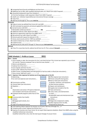 Sample 1040-2015 | PDF