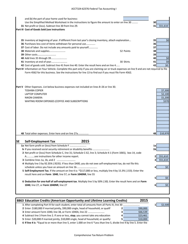 Sample 1040-2015 | PDF