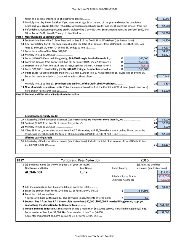 Sample 1040-2015 | PDF