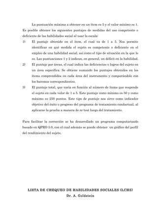 178864263 la listadechequeodehabilidadessociales | DOC