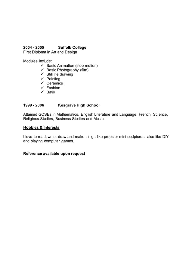 Sunny Carruthers cv | DOCX