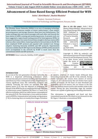 Advancement of Zone Based Energy Efficient Protocol for WSN | PDF