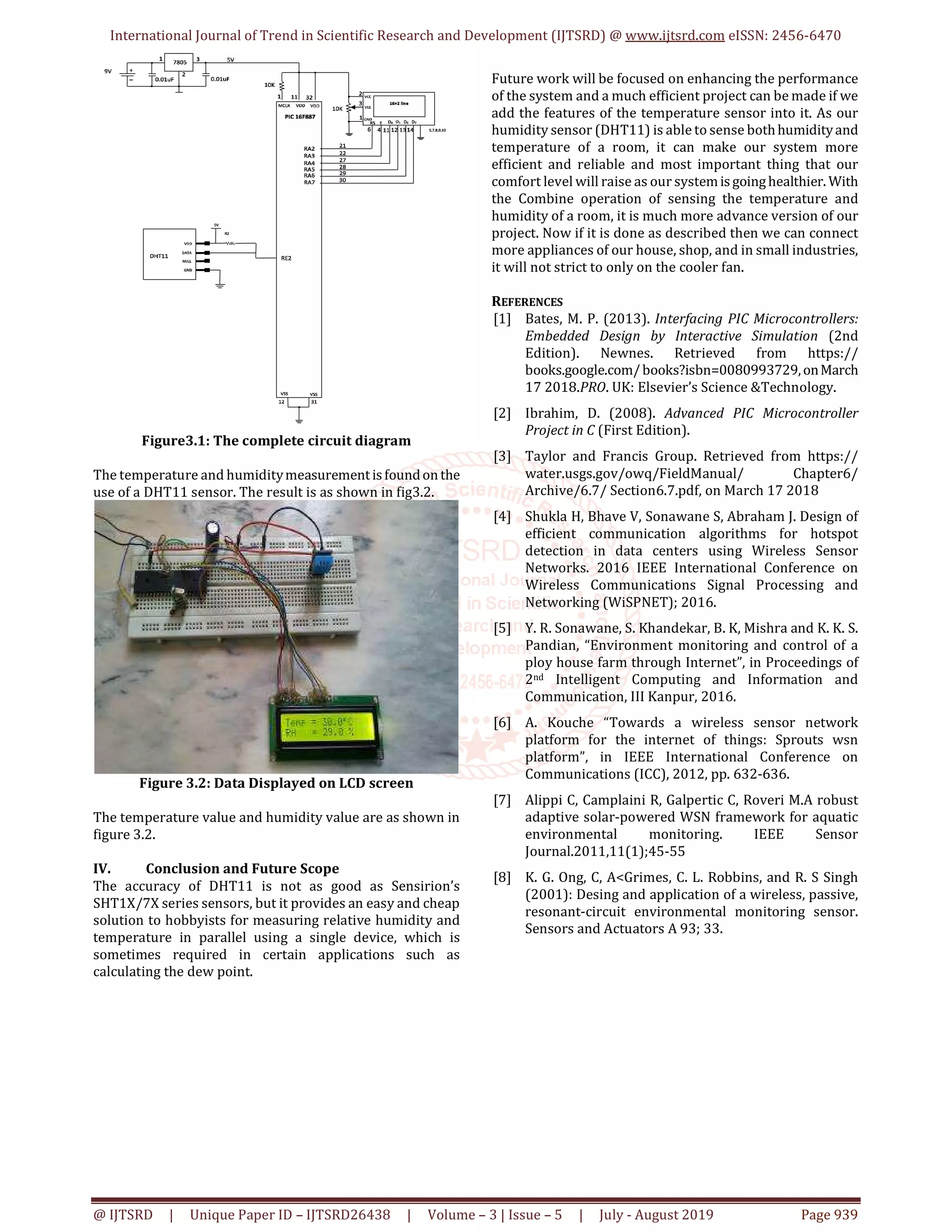Microcontroller Based Room Temperature and Humidity Measurement System | PDF