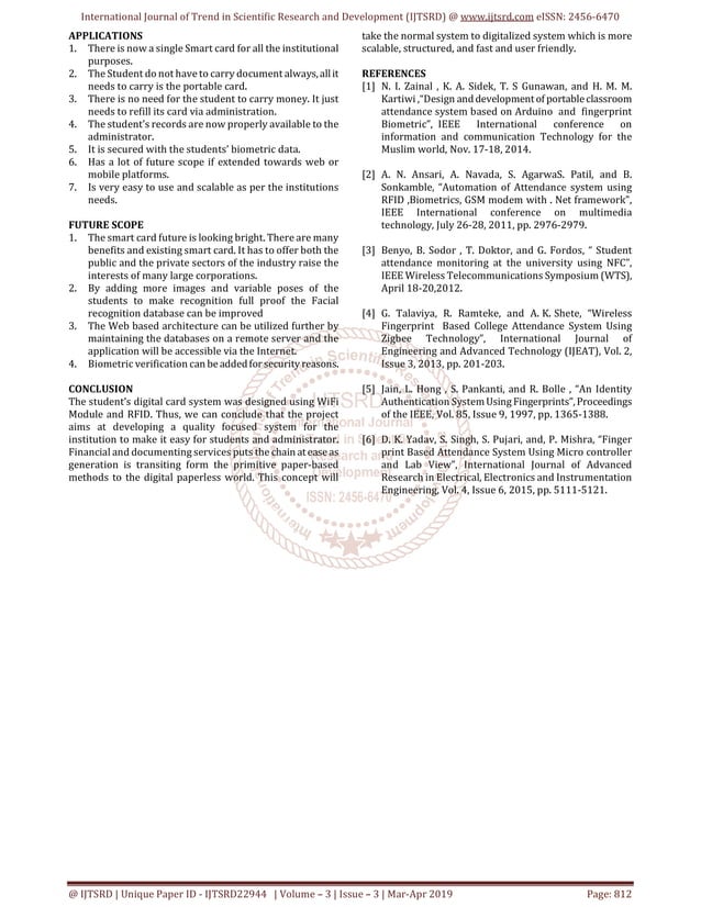 Multipurpose Student Smart Card | PDF