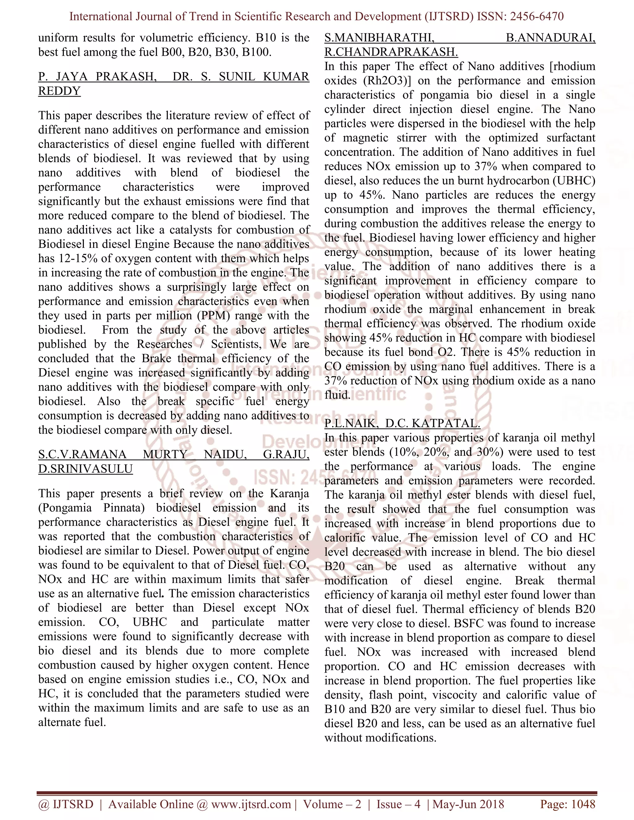 Pongamia Bio Diesel '“ A Review | PDF