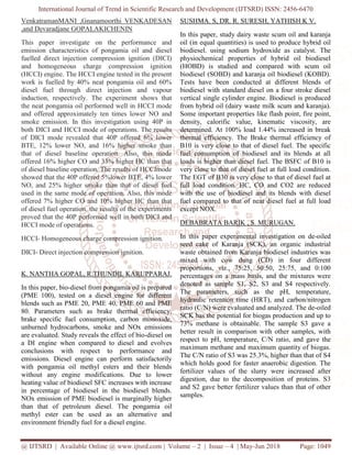 Pongamia Bio Diesel '“ A Review | PDF