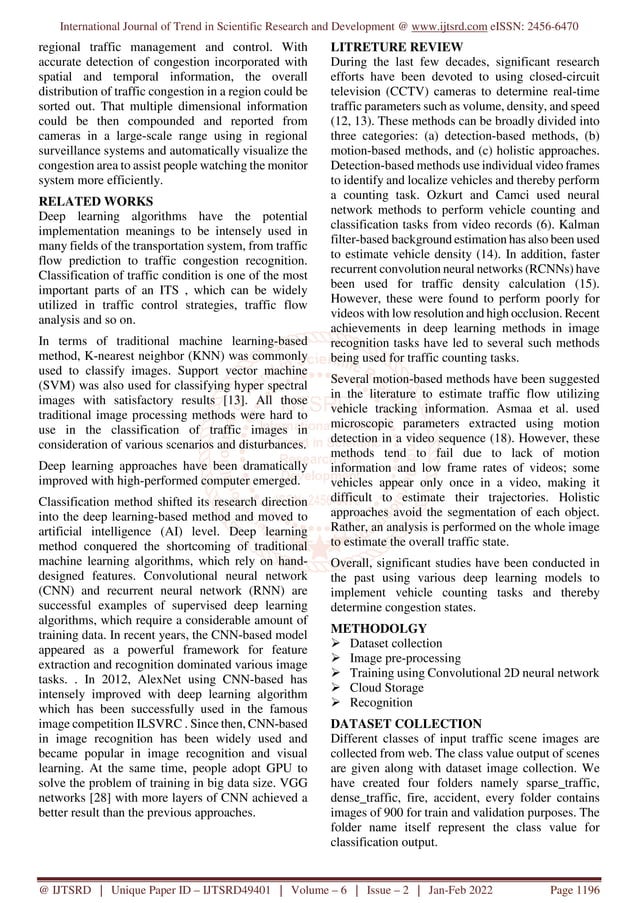 Traffic Congestion Detection Using Deep Learning Pdf