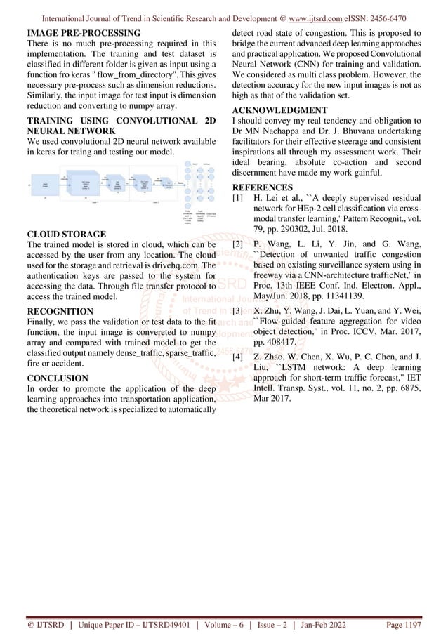 Traffic Congestion Detection Using Deep Learning Pdf