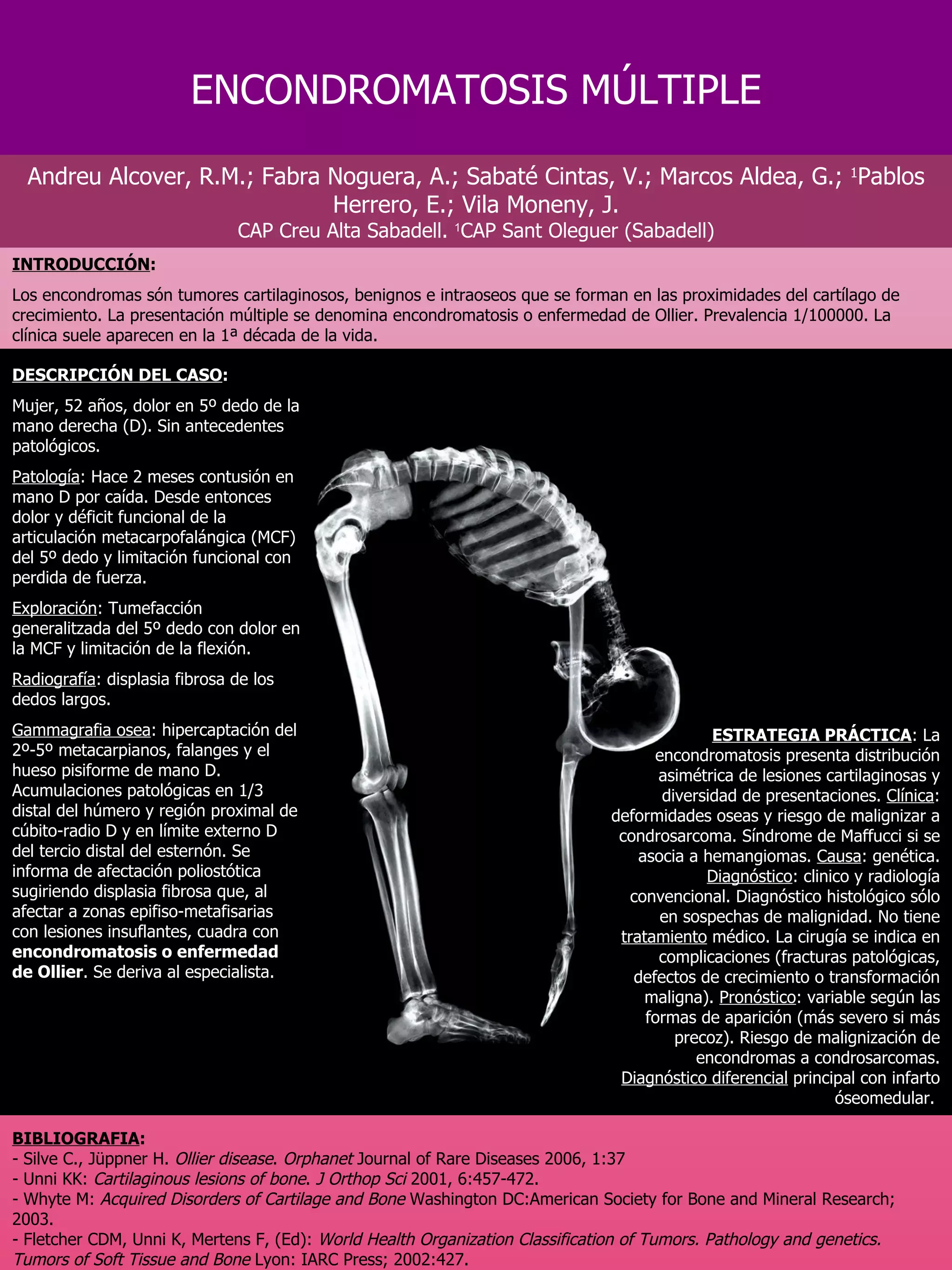 Presentación 179: ENCONDROMATOSIS MÚLTIPLE | PPT
