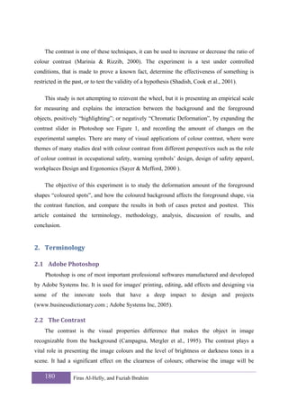 Using Adobe Photoshop to Scale the Rate of the Shape’s Deformation By Colour Contrast ...