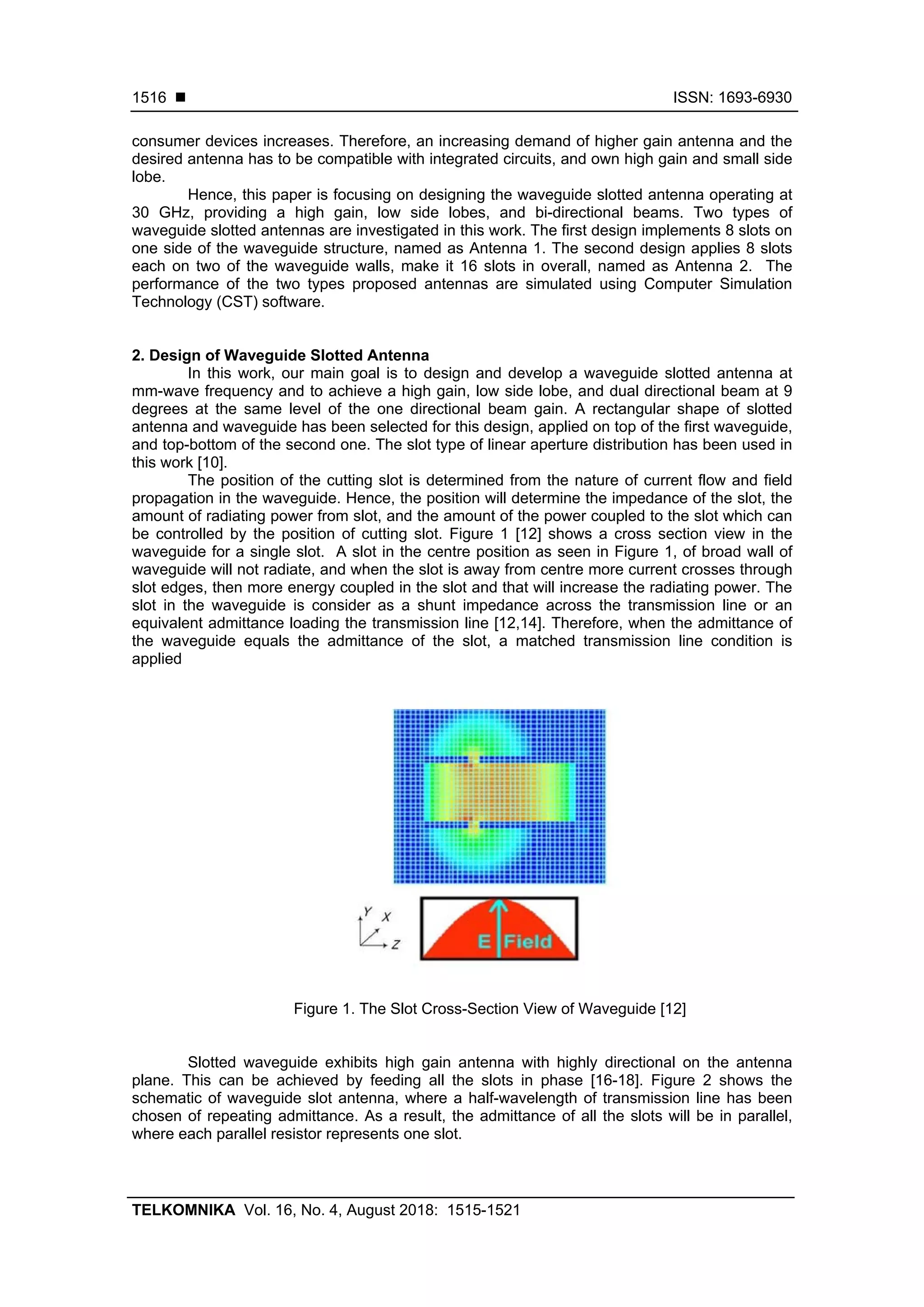 Bi-directional Beams Waveguide Slotted Antenna at Millimeter Wave | PDF