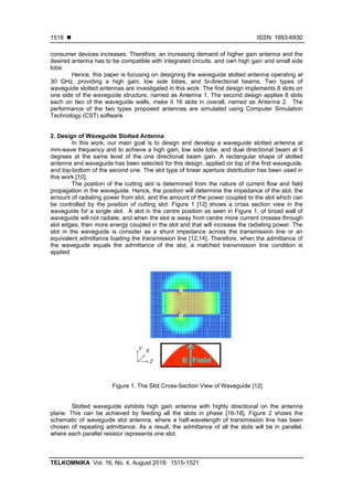 Bi-directional Beams Waveguide Slotted Antenna at Millimeter Wave | PDF