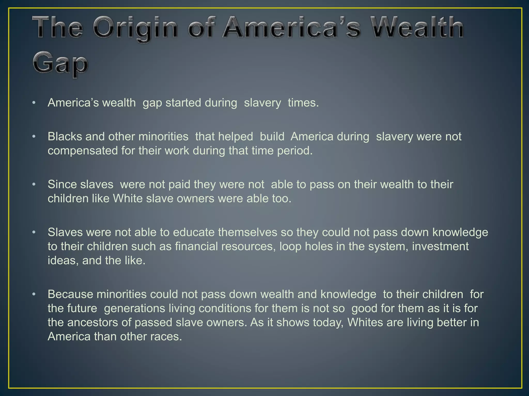 America’s Wealth Gap Presentation | PPTX