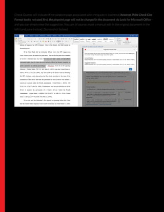 Lexis(R) for Microsoft(R) Office on Office 365 Quick Start Guide | PDF