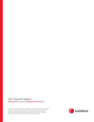 Lexis(R) for Microsoft(R) Office on Office 365 Quick Start Guide | PDF