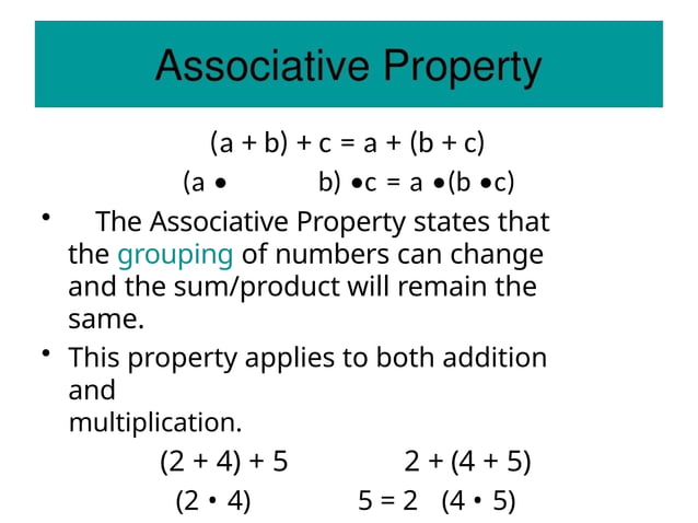 Properties of Equality, Identity, and Operations | PPT