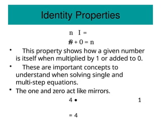Properties of Equality, Identity, and Operations | PPTX