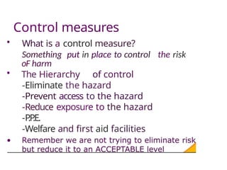 risk assessment safety awareness training | PPTX