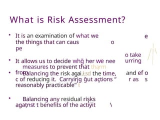 risk assessment safety awareness training | PPTX
