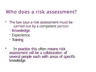 risk assessment safety awareness training | PPTX