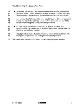 Cloud Computing Use Cases Whitepaper | PDF