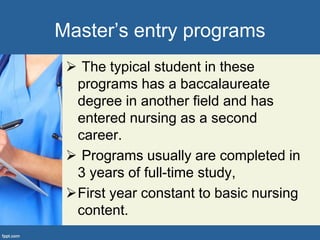 Types of Nursing Educational Programmes & History of Nursing Education ...