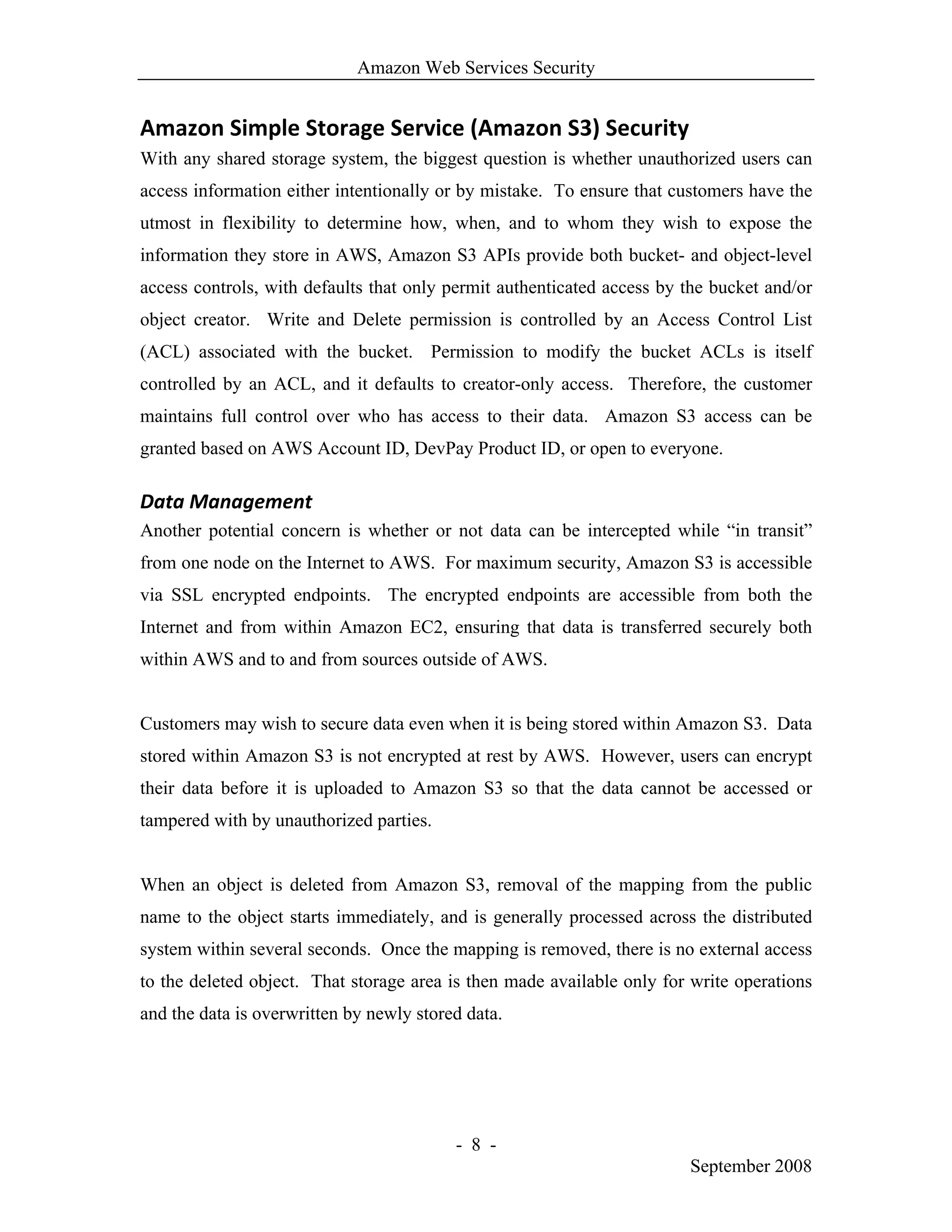 Amazon Web Services: Overview of Security Processes | PDF