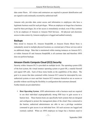 Amazon Web Services: Overview of Security Processes | PDF