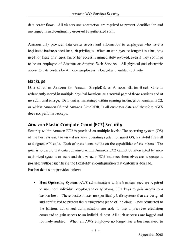 Amazon Web Services: Overview of Security Processes | PDF