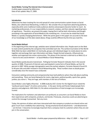 Social Media: Turning The Internet Into A Conversation | PDF | Social ...