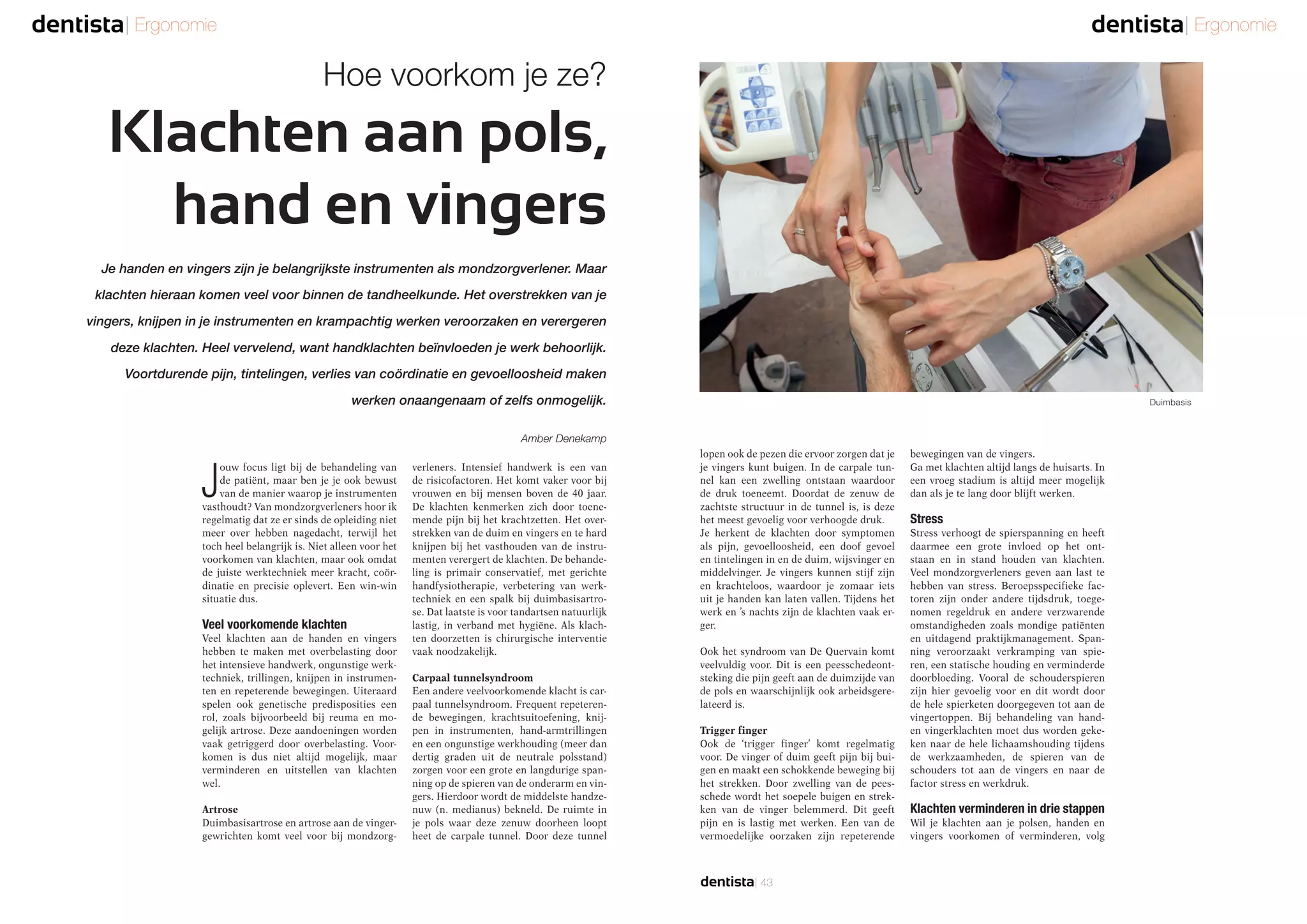 DENTISTA5 - Handklachten | PDF