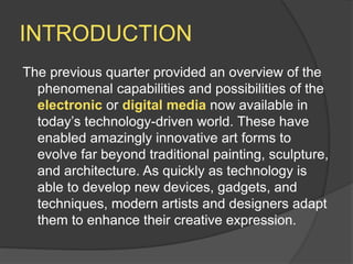 ARTS grade 10 ppt 3rd quarter. Media art | PPT