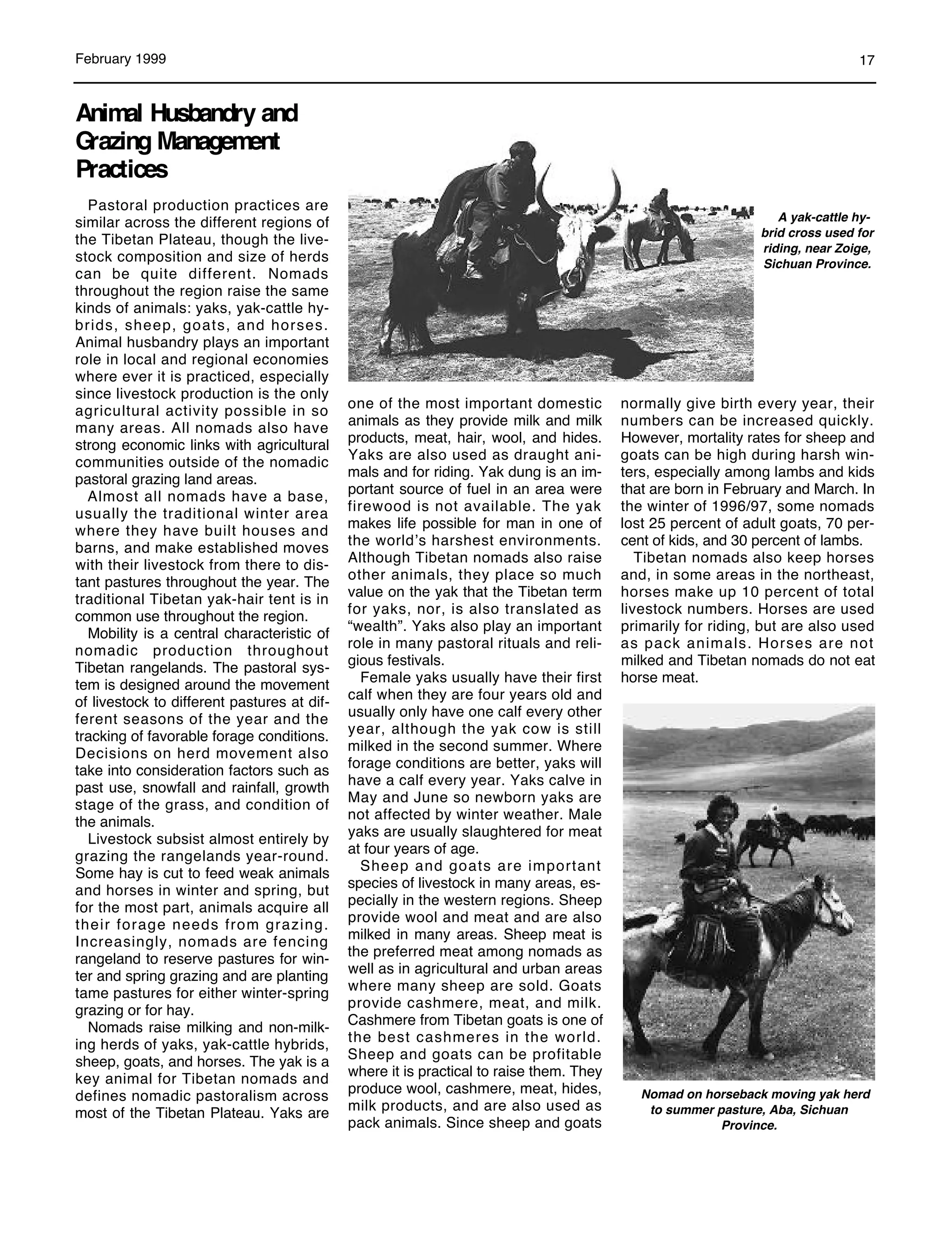 Nomads of Tibetan Plateau Rangelands Part 2 | PDF
