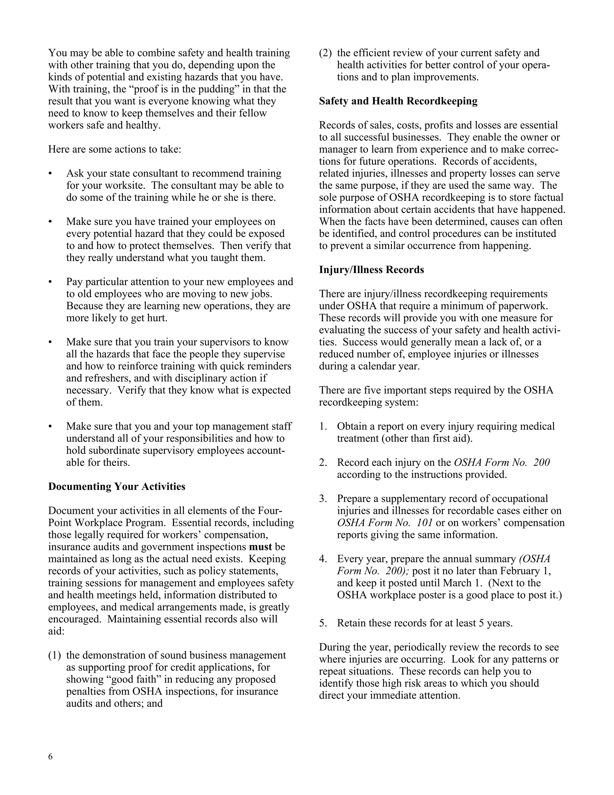 OSHA for Small Business | PDF