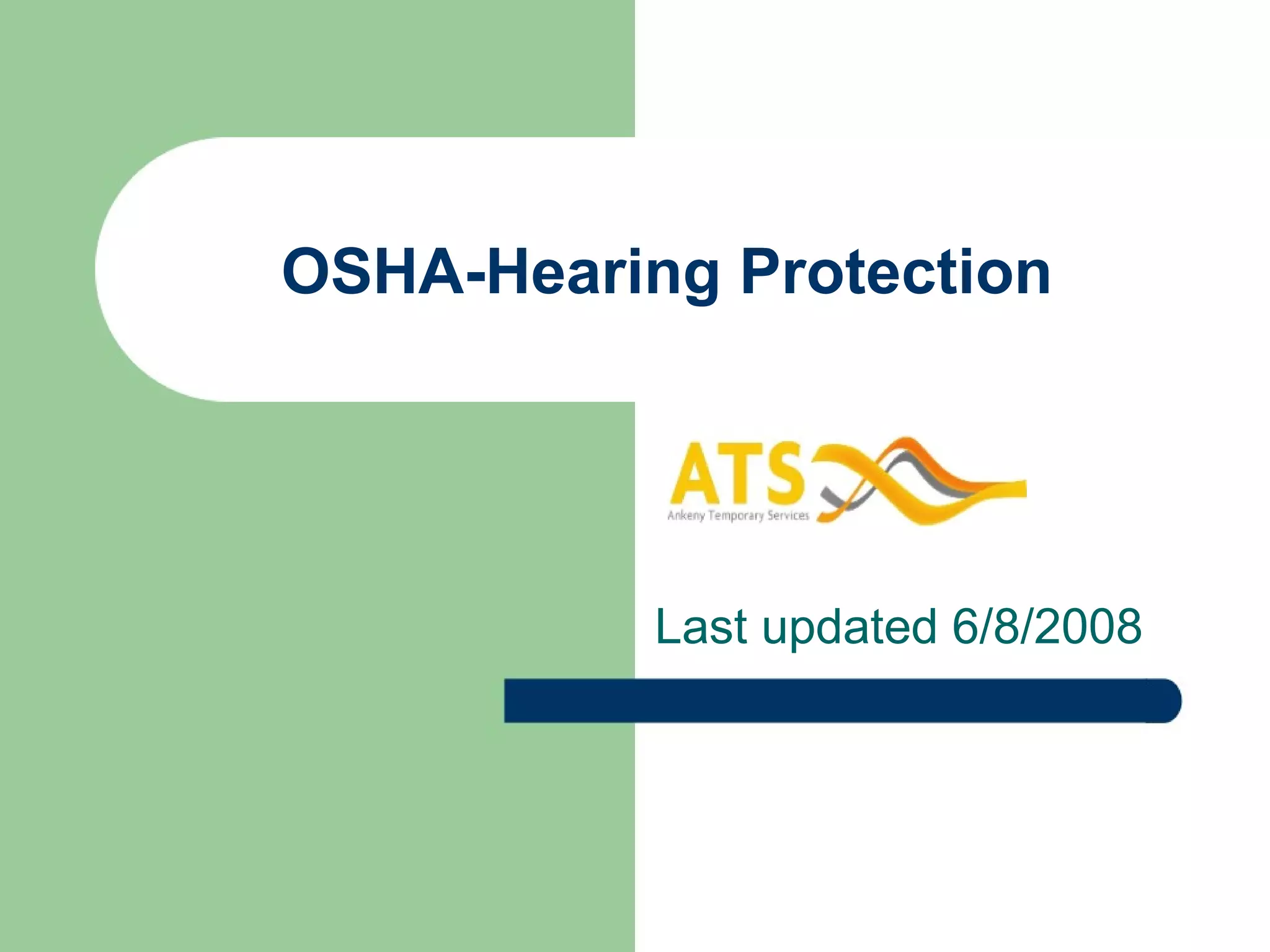 OSHA-Hearing Protection | PPT