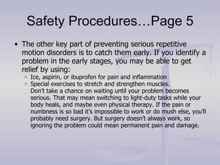 OSHA-Musculoskeletal Disorders | PPT | Physical Therapy | Wellness