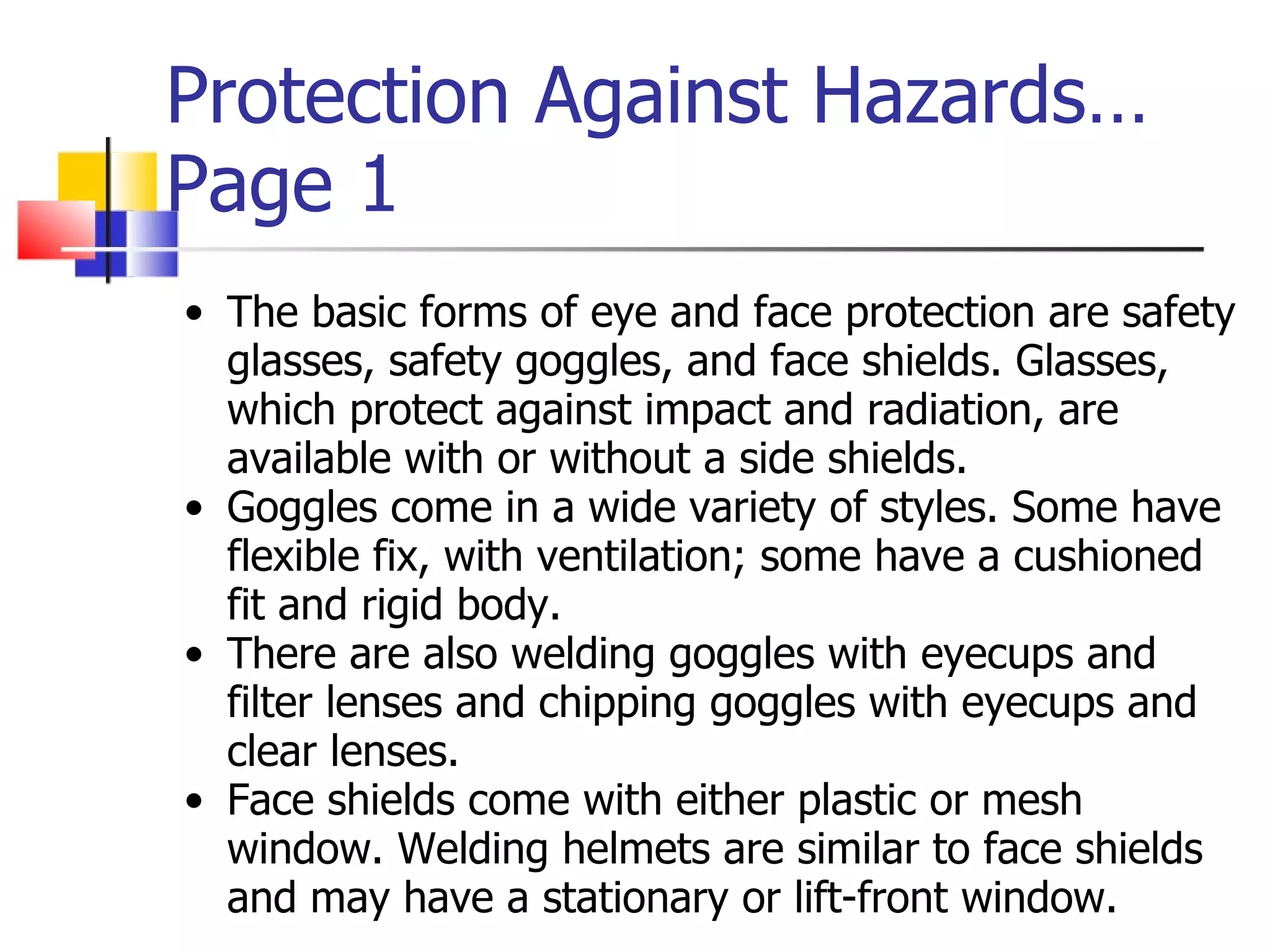 OSHA Eye and Face Protection | PPT