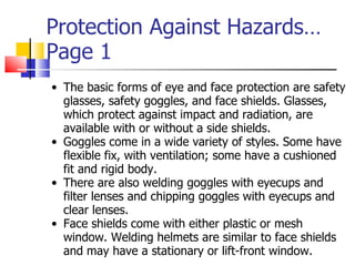OSHA Eye and Face Protection | PPT