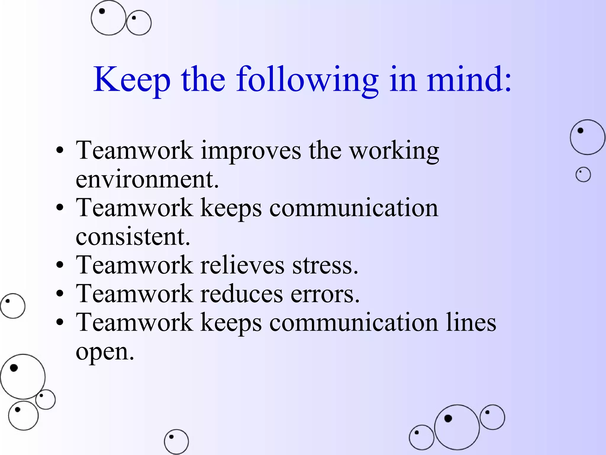 Teamwork Presentation | PPT