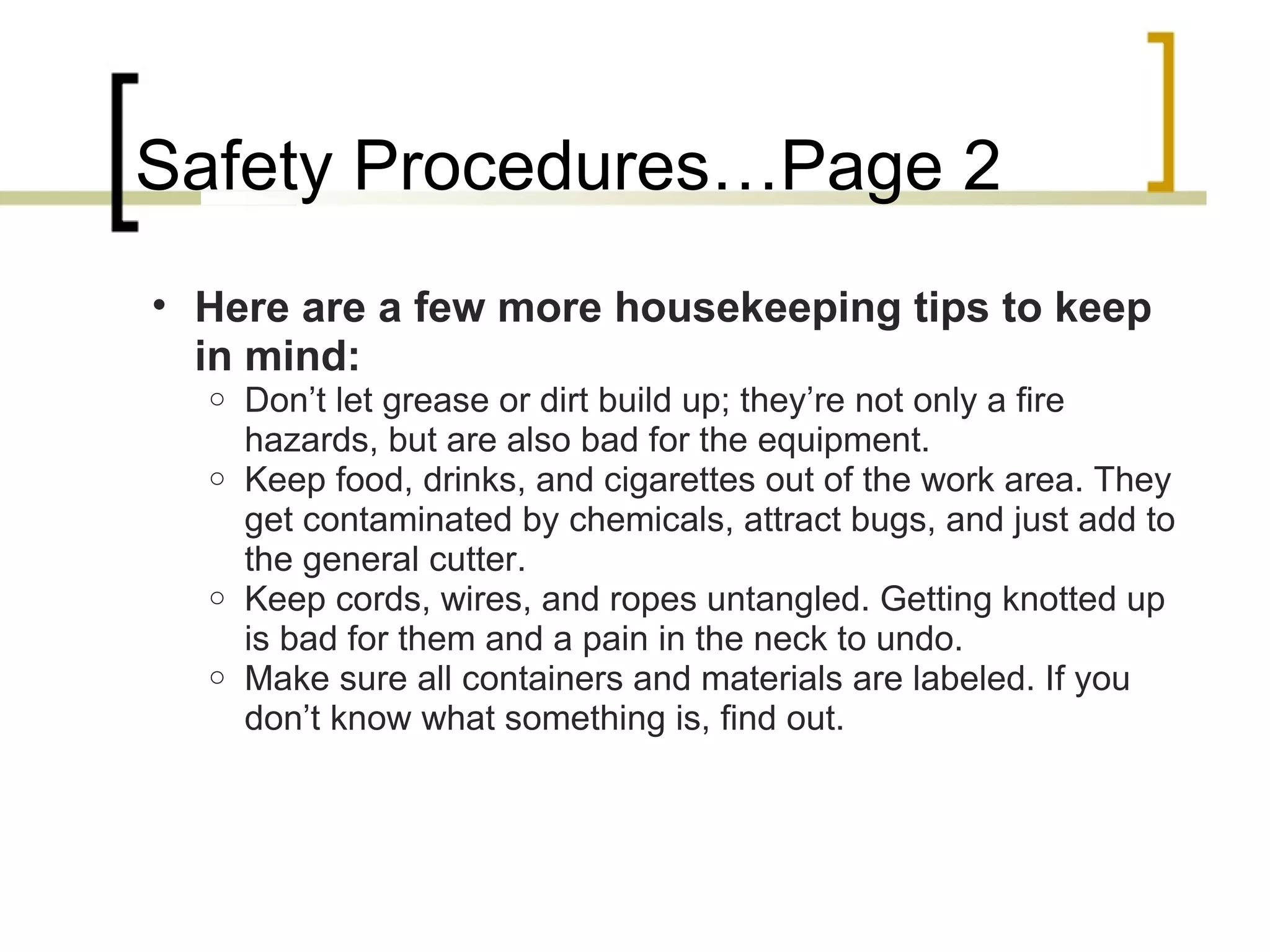 OSHA – Good Housekeeping | PPT