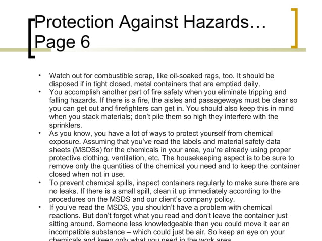 OSHA – Good Housekeeping | PPT | First Aid | Injuries