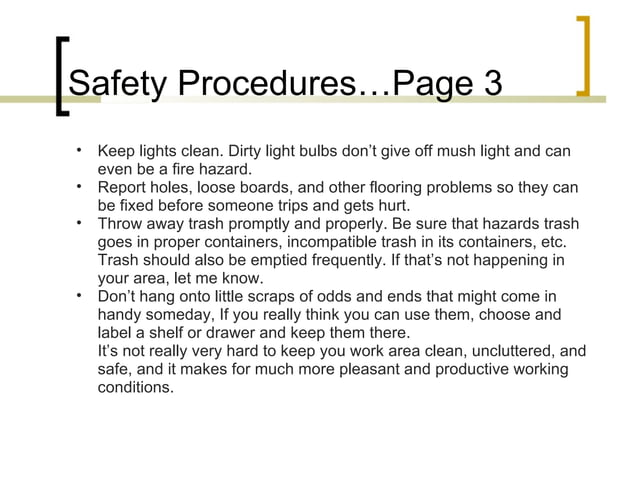 OSHA – Good Housekeeping | PPT | First Aid | Injuries