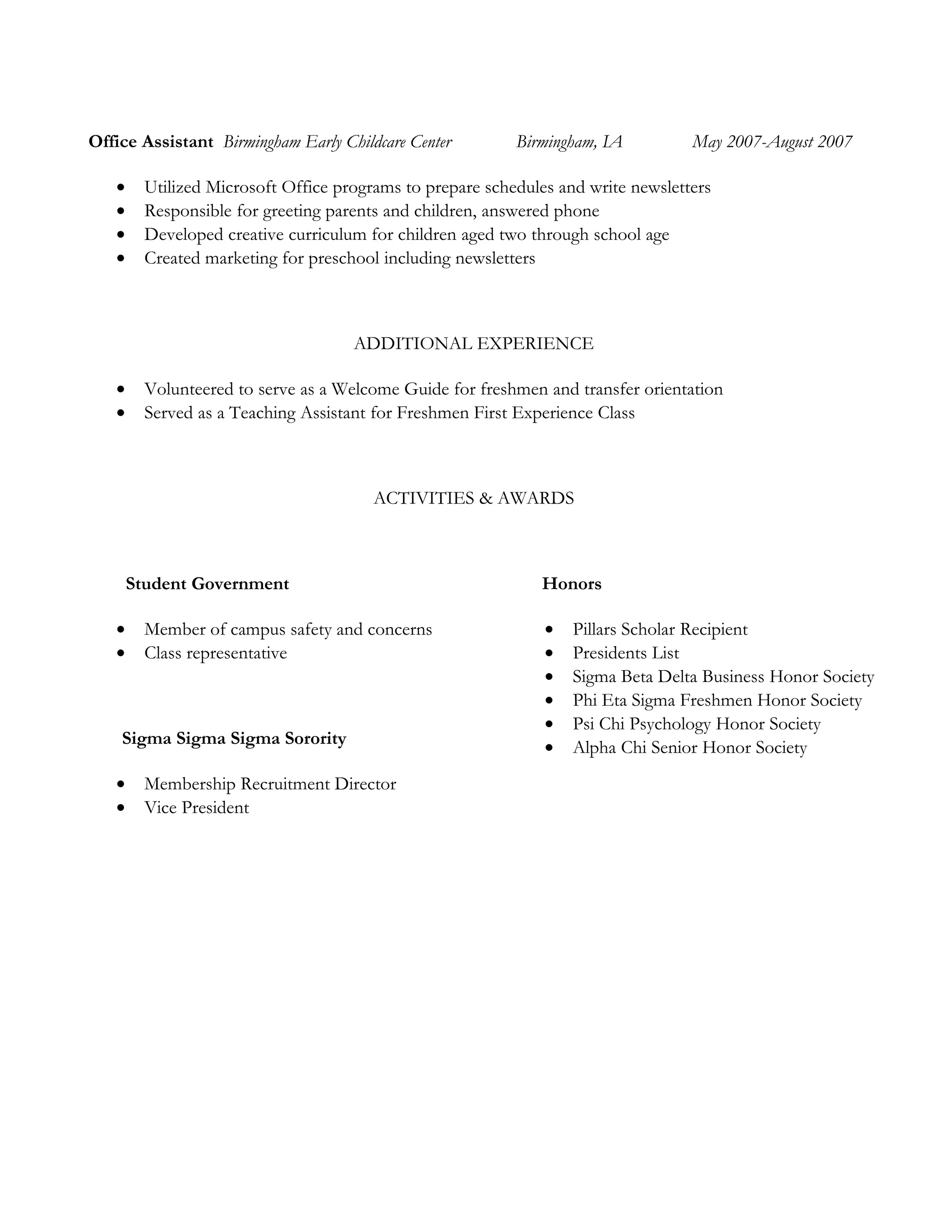 Kathryn Hanus Resume | DOC